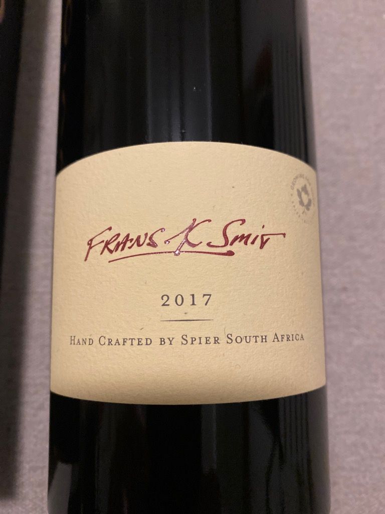 2017 Spier Frans K Smit, South Africa, Coastal Region, Stellenbosch ...