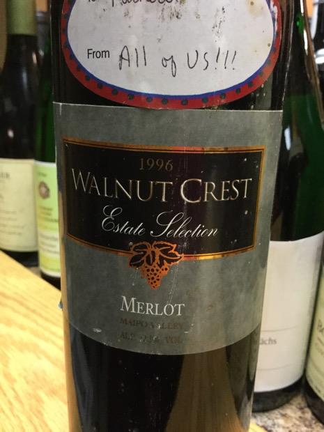 1997 Walnut Crest (Emiliana) Merlot, Chile, Rapel Valley - CellarTracker