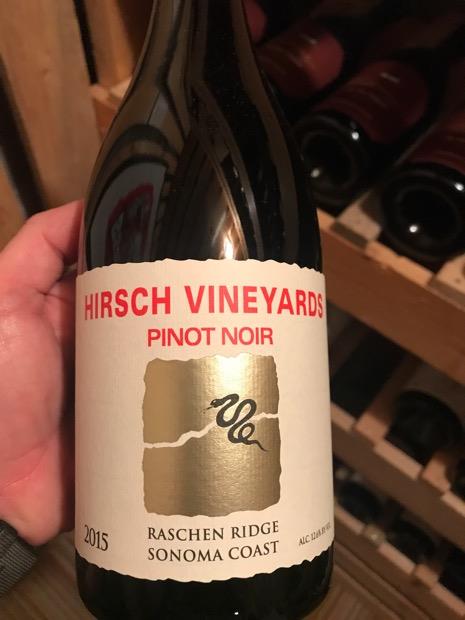 2015 Hirsch Vineyards Pinot Noir Raschen Ridge, USA, California, Sonoma ...