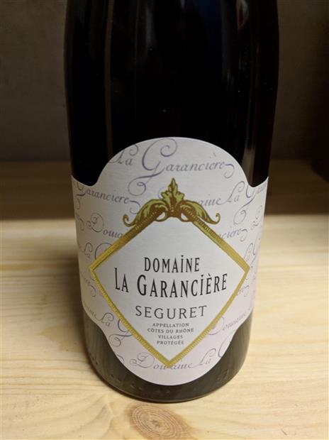 2013 Domaine de la Garancière Côtes du Rhône Villages Séguret, France ...