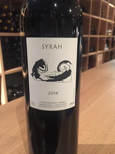 2019 Christophe Abbet Syrah, Switzerland, Valais - CellarTracker