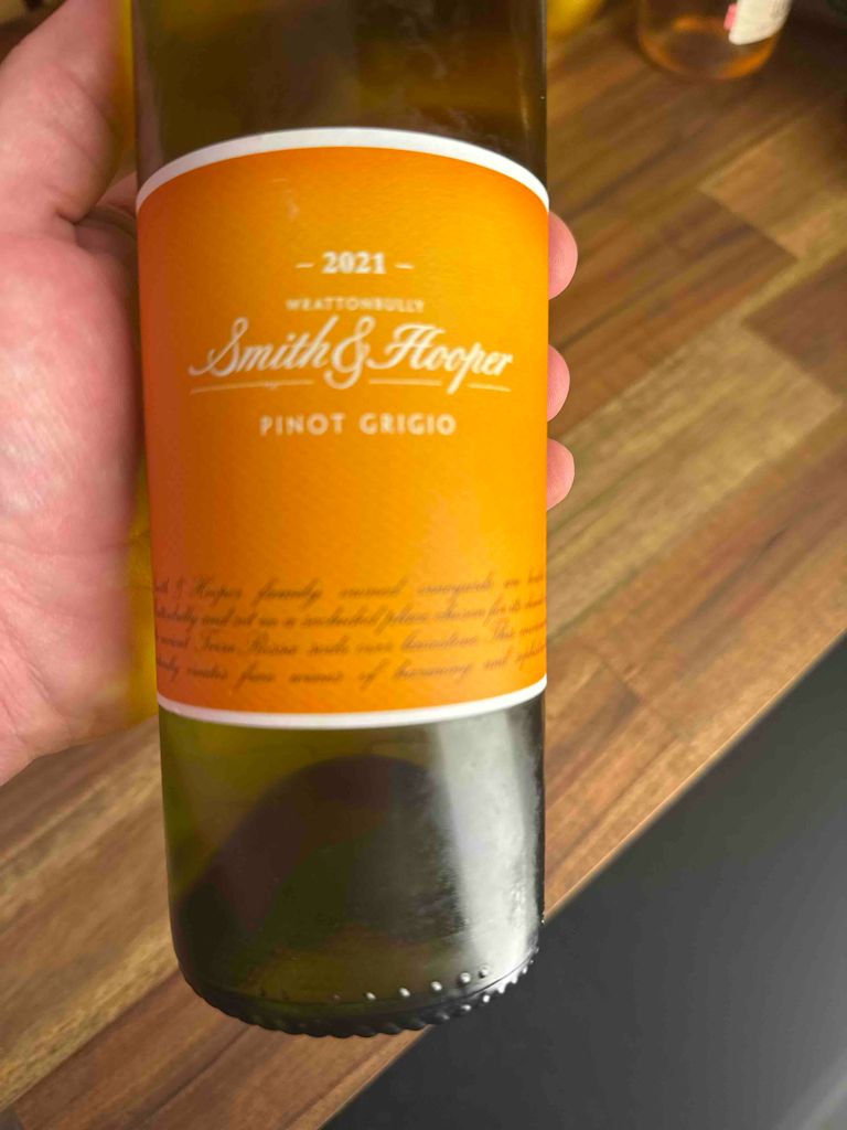 2021 Smith & Hooper Pinot Grigio, Australia, South Australia, Limestone ...