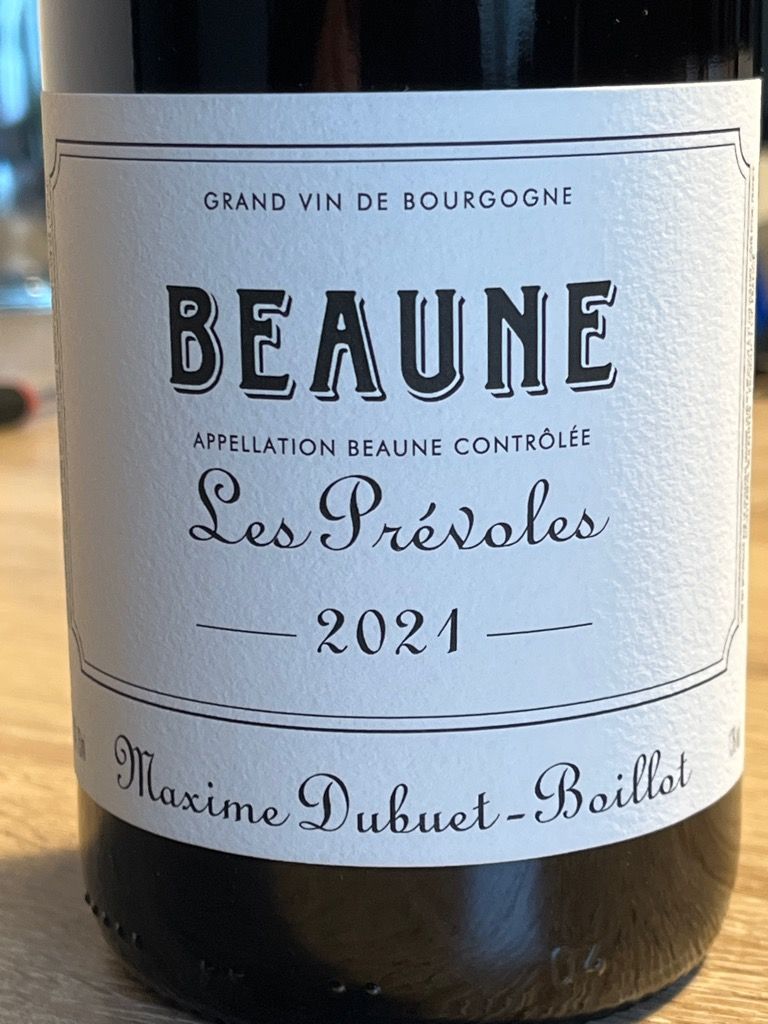 2021 Maxime Dubuet-Boillot Beaune Les Prévoles, France, Burgundy, Côte ...