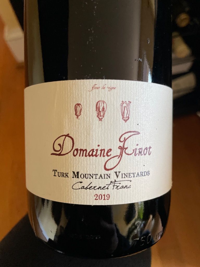 2020 Domaine Finot Cabernet Franc Turk Mountain Vineyards, USA ...