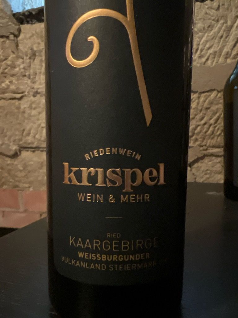 2022 Krispel Weissburgunder, Austria, Styria, Südsteiermark - CellarTracker