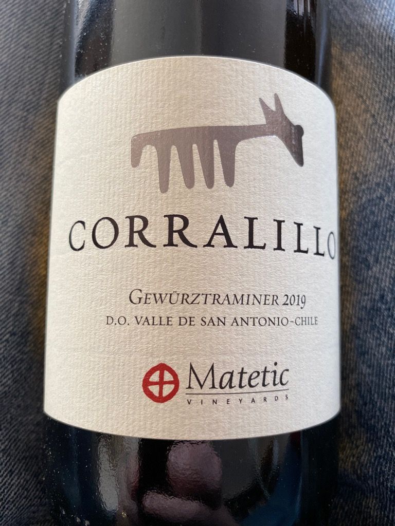 2017 Matetic Vineyards Gewürztraminer Corralillo, Chile, San Antonio ...