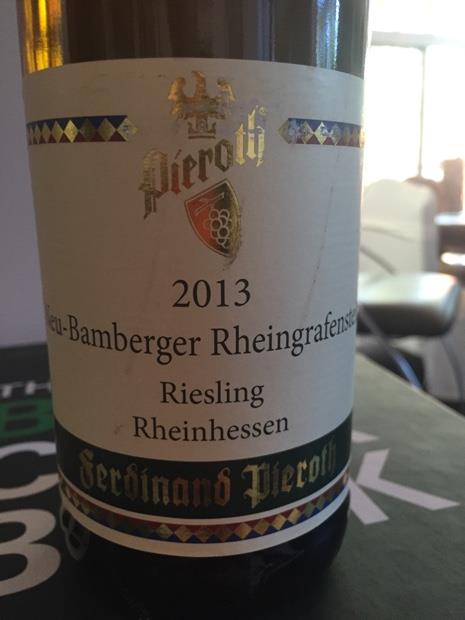 2013 Ferdinand Pieroth Riesling Neu-Bamberger Rheingrafenstein, Germany ...