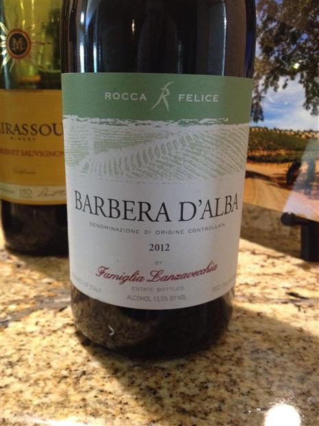 2012 Rocca Felice Barbera d'Alba, Italy, Piedmont, Alba, Barbera d'Alba ...