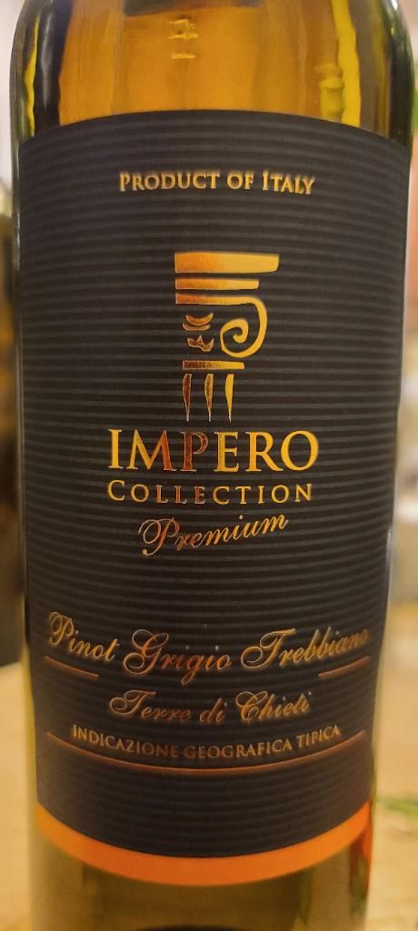 2019 Impero Collection Pinot Grigio Trebbiano Terre di Chieti IGT, Italy, Abruzzi, Terre di ...