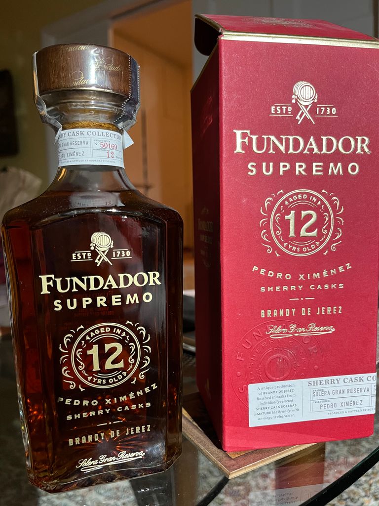 NV Bodegas Fundador Brandy de Jerez Supremo Solera Gran Reserva 12 ...