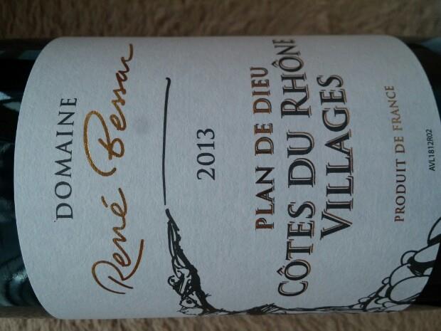 2013 Domaine René Bessac Côtes du Rhône Villages Plan de Dieu, France ...