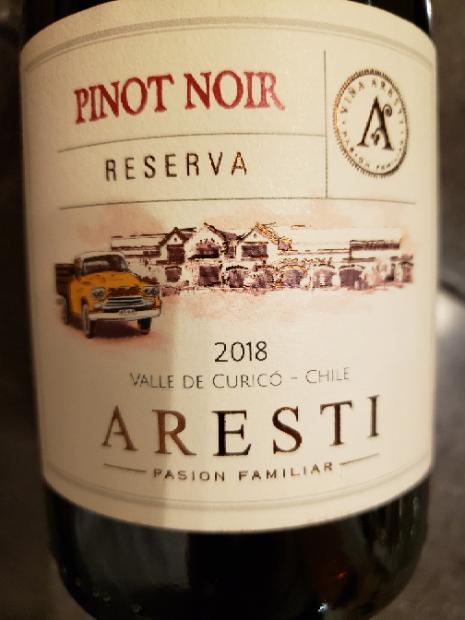 2018 Aresti Pinot Noir Reserva, Chile, Curico Valley - CellarTracker