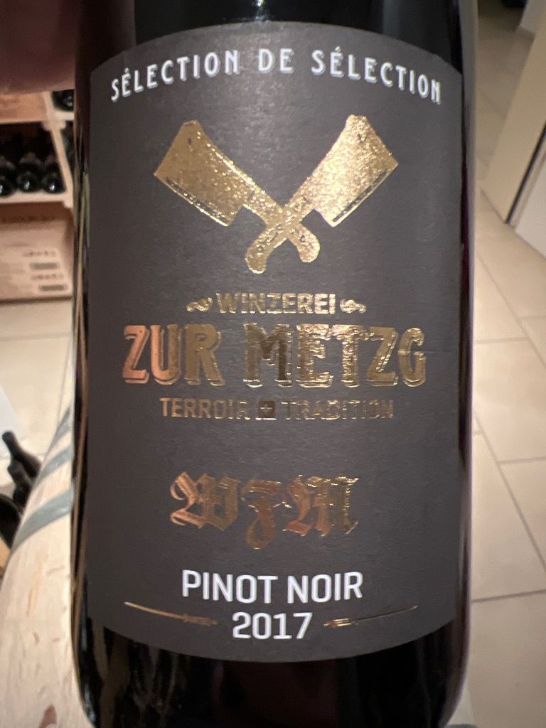 2017 Winzerei zur Metzg Pinot Noir PMG ("pour ma gueule") Cholfirst bei ...