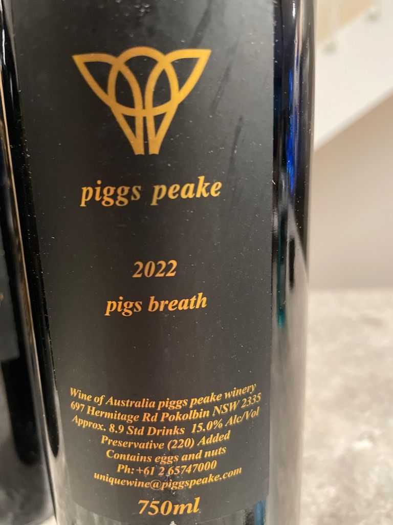 2022 Piggs Peake Pigs Breath, Australia, New South Wales, Hunter Valley ...