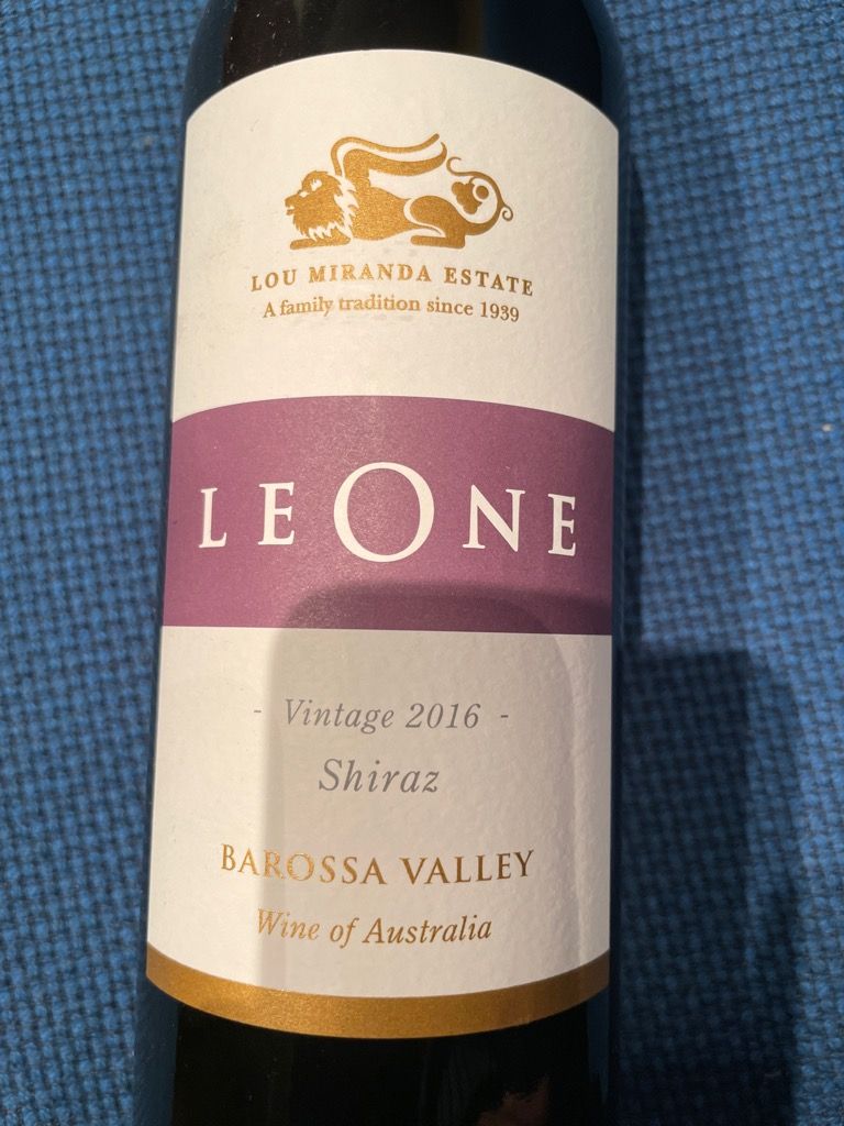 2016 Lou Miranda Estate Shiraz Leone, Australia, South Australia ...