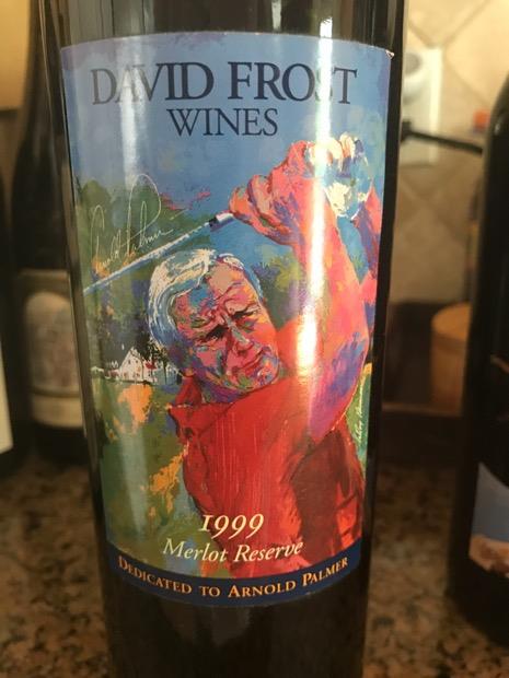 1999 David Frost Merlot Reserve, South Africa, Coastal Region, Paarl ...