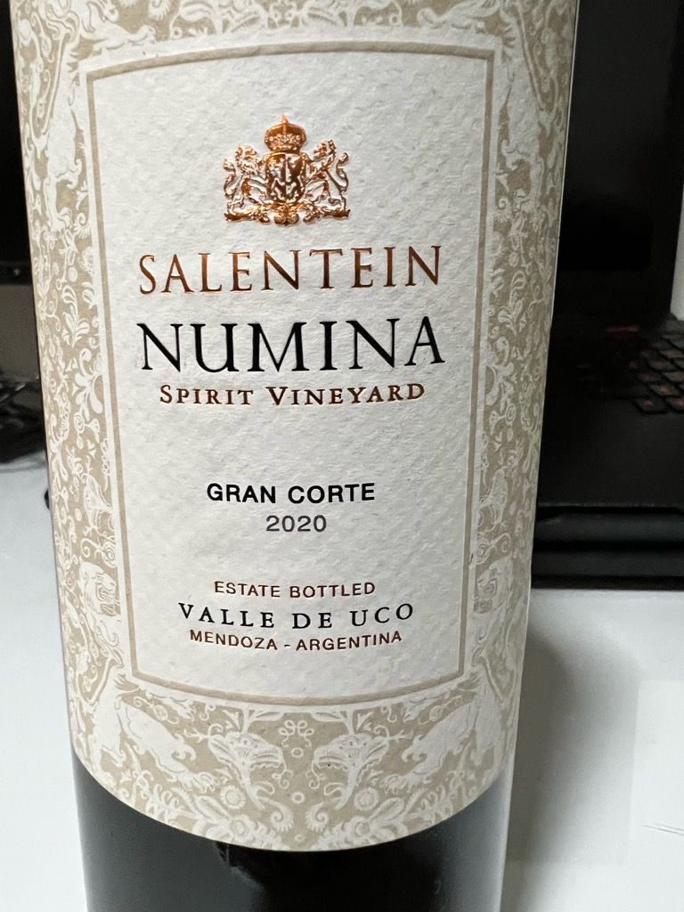 2020 Bodegas Salentein Numina Gran Corte Spirit Vineyard, Argentina ...