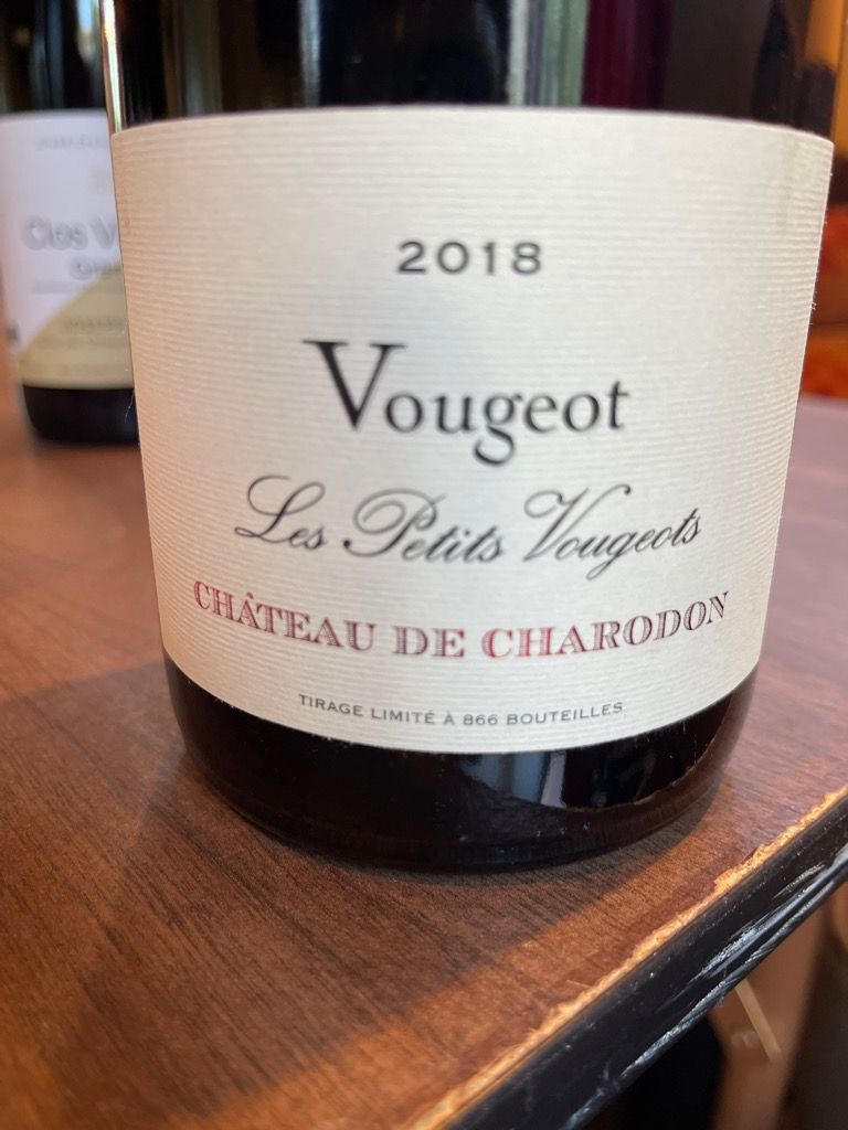 2021 Château de Charodon Vougeot 1er Cru Les Petits Vougeots, France ...