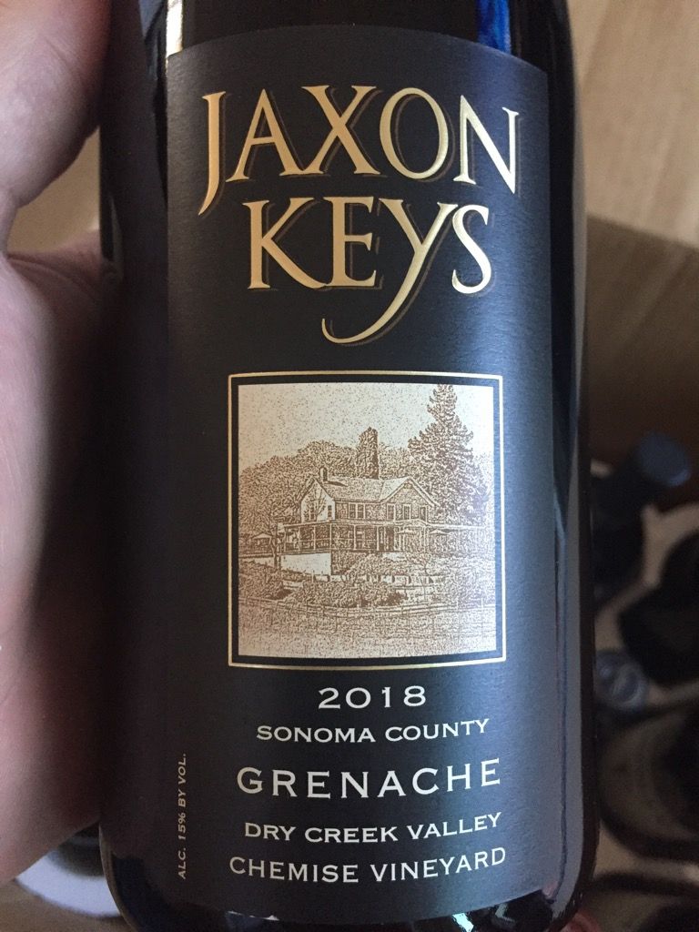 2018 Jaxon Keys Grenache Jon Vincent Ravazzi Vineyard, USA, California ...