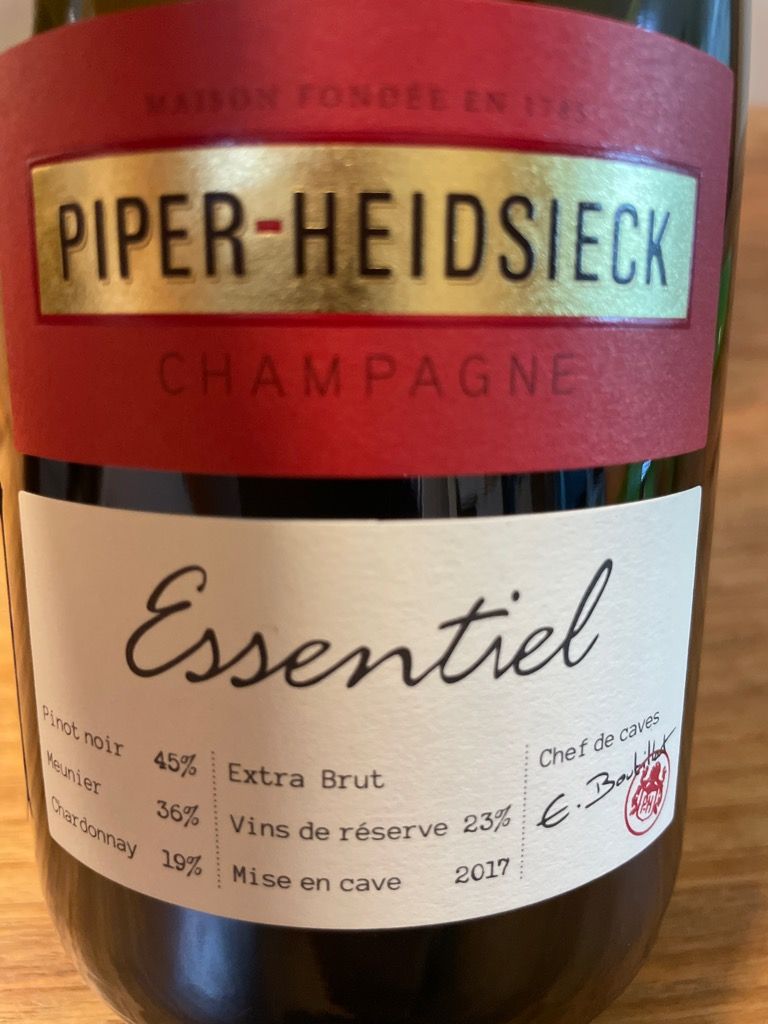 2017 Piper-Heidsieck Champagne Essentiel Extra Brut, France, Champagne - CellarTracker