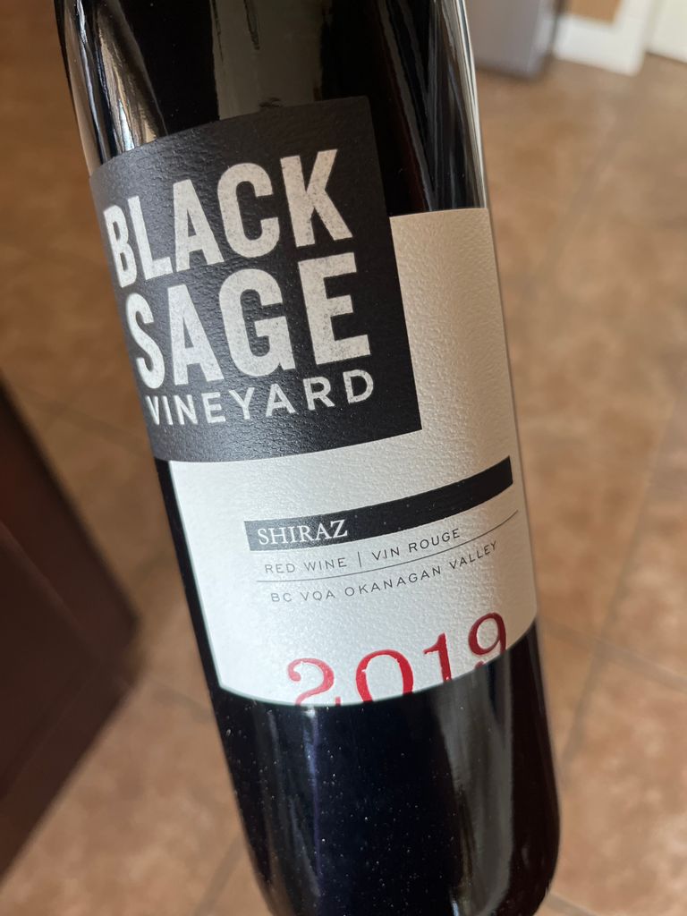 2020 Black Sage Vineyard Shiraz, Canada, British Columbia, Okanagan ...