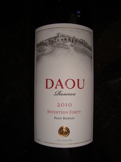 2010 Daou Vineyards Seventeen Forty Reserve, USA, California, Central ...