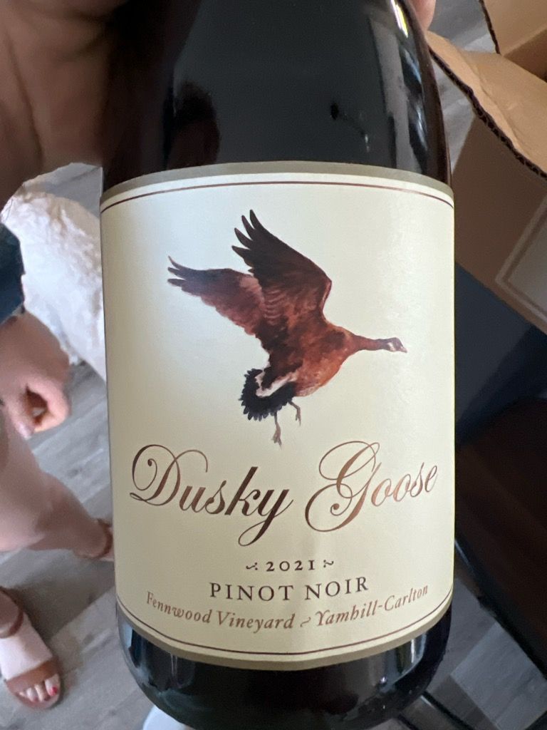 2021 Dusky Goose Pinot Noir Fennwood Vineyard, USA, Oregon, Willamette ...