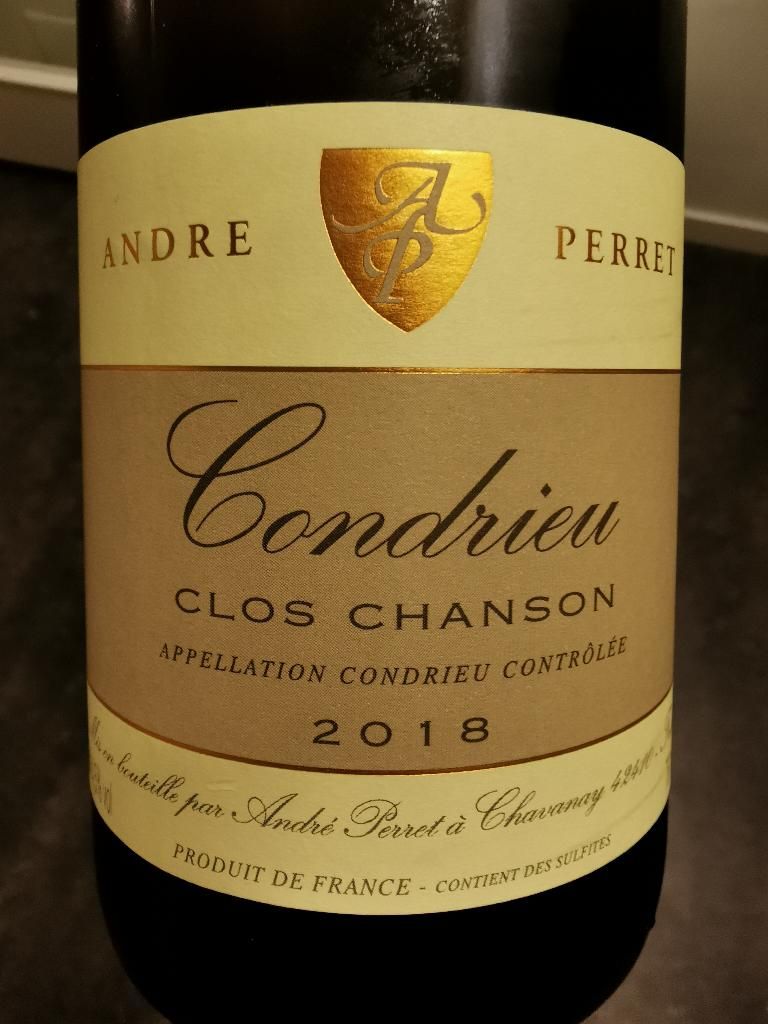 2018 André Perret Condrieu Clos Chanson, France, Rhône, Northern Rhône ...