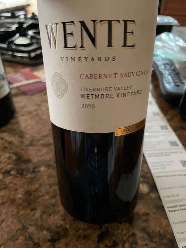 2020 Wente Vineyards Cabernet Sauvignon Charles Wetmore, USA ...