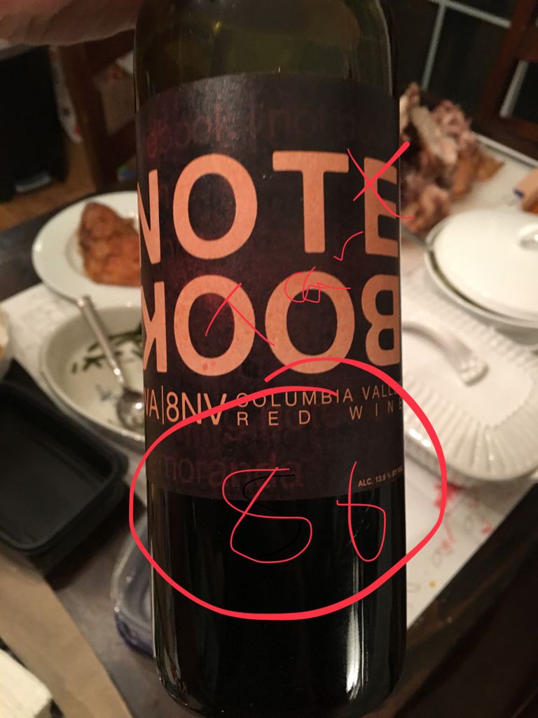 NV J. Bookwalter Notebook 8NV Red Blend, USA, Washington, Columbia ...