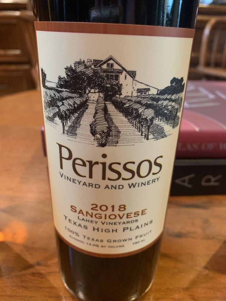 2018 Perissos Vineyard and Winery Sangiovese Lahey Vineyards, USA ...