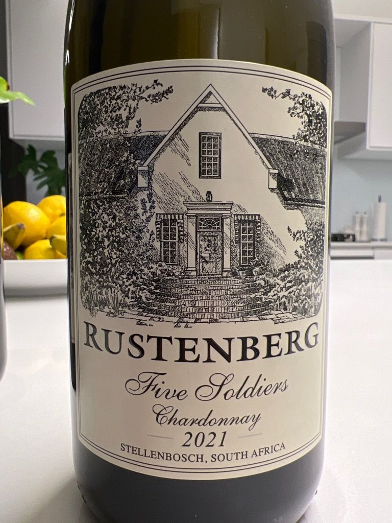 2021 Rustenberg Chardonnay Five Soldiers, South Africa, Coastal Region ...