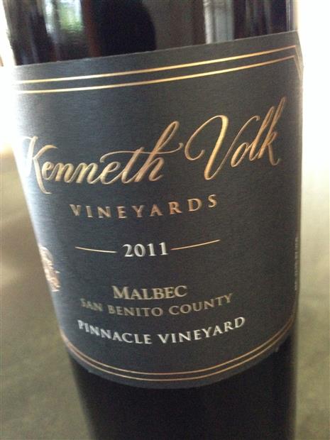2011 Kenneth Volk Malbec, USA, California, Central Coast, San Benito ...