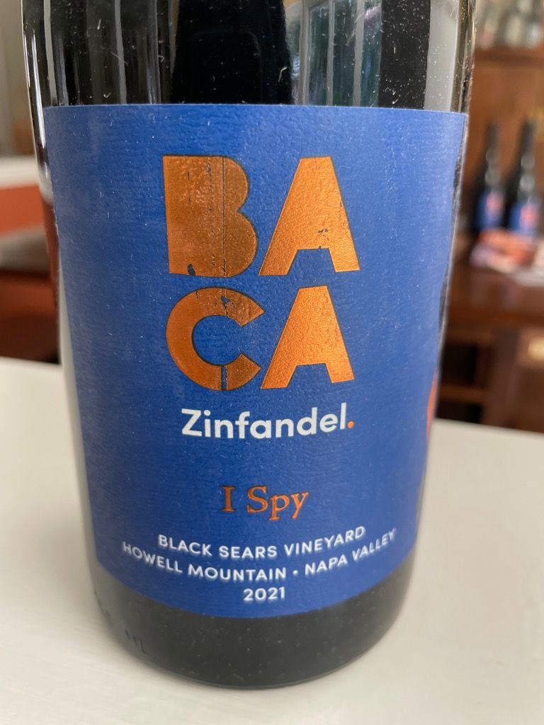 2021 BACA Zinfandel I Spy, USA, California, Napa Valley, Howell ...