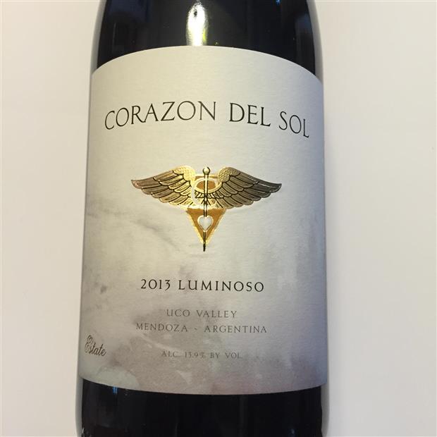 2013 Corazon del Sol Luminoso, Argentina, Mendoza, Valle de Uco ...