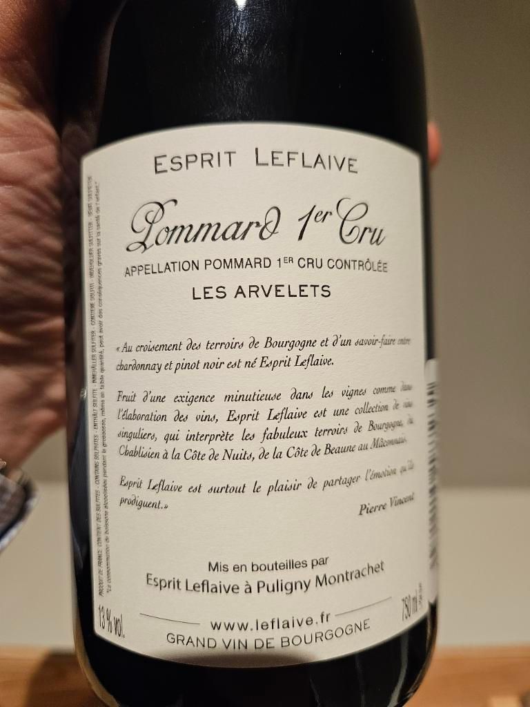 2020 Esprit Leflaive Pommard 1er Cru Les Arvelets, France, Burgundy ...