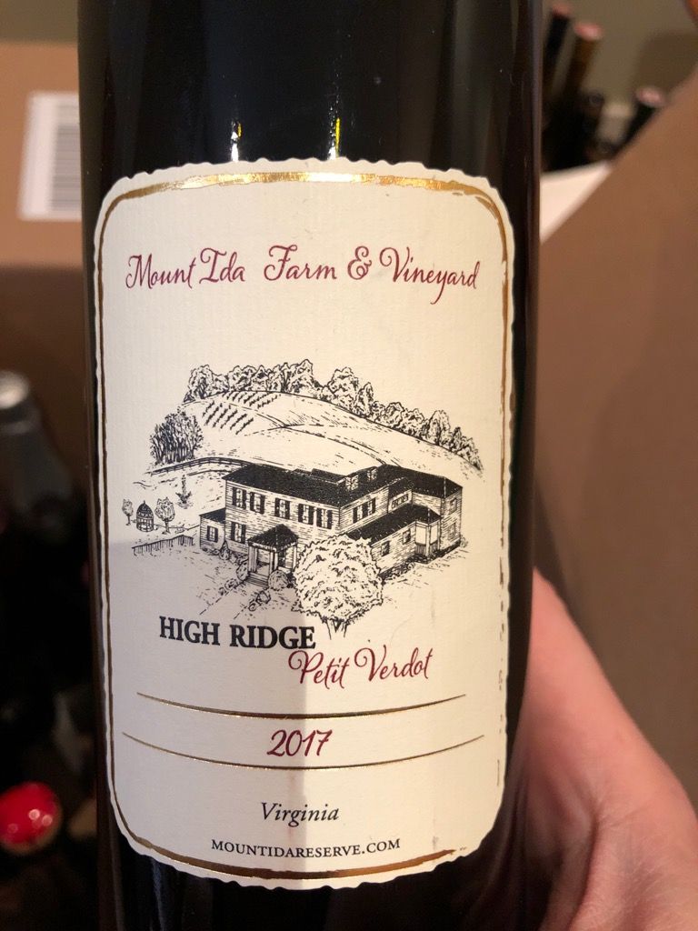 2017 Mount Ida Farm & Vineyard Petit Verdot, USA, Virginia, Central ...
