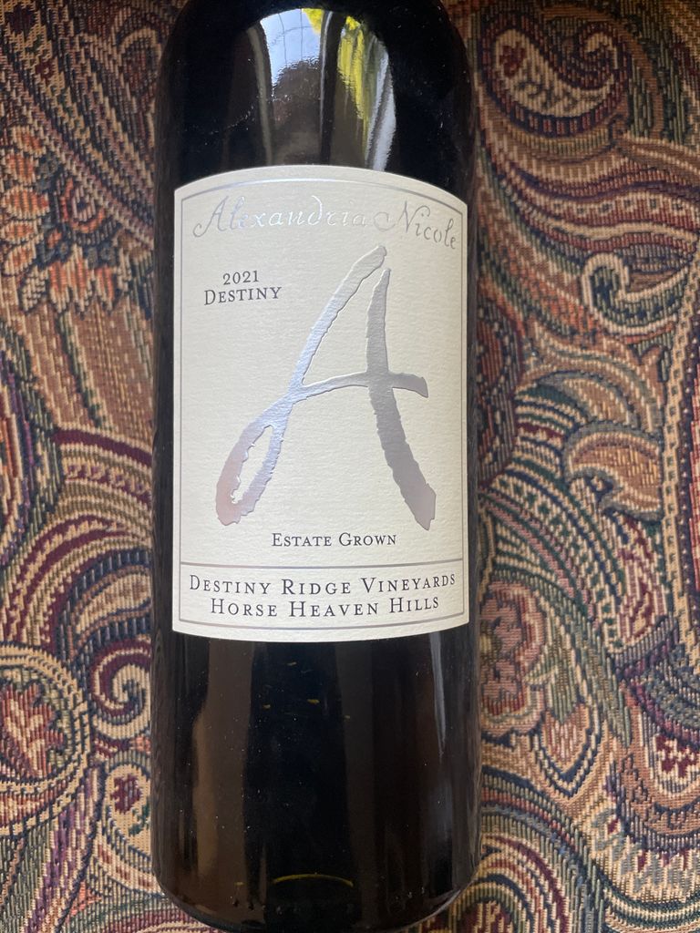 2021 Alexandria Nicole Destiny Destiny Ridge Vineyards, USA, Washington ...