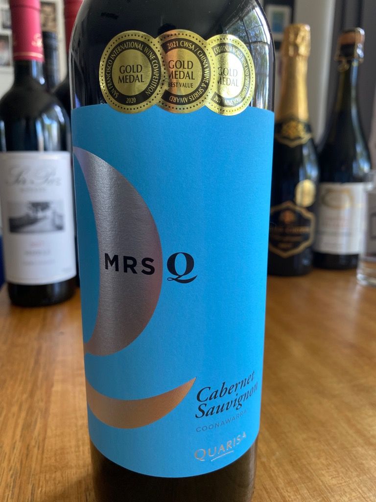 2017 Quarisa Cabernet Sauvignon Mrs. Q, Australia, South Australia ...