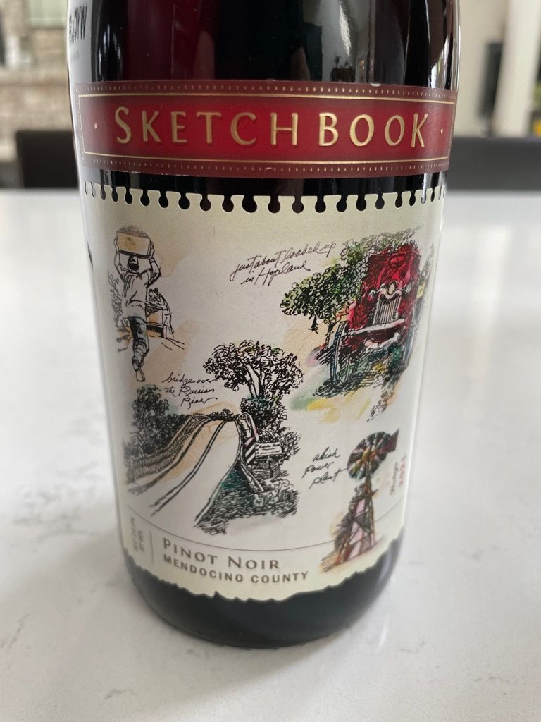 2021 Sketchbook Pinot Noir Mendocino, USA, California, North Coast ...