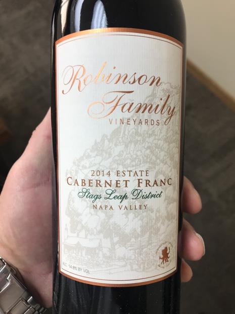 2014 Robinson Family Vineyards Cabernet Franc, USA, California, Napa ...