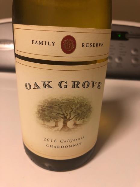2016 Oak Grove Chardonnay Reserve, USA, California - CellarTracker