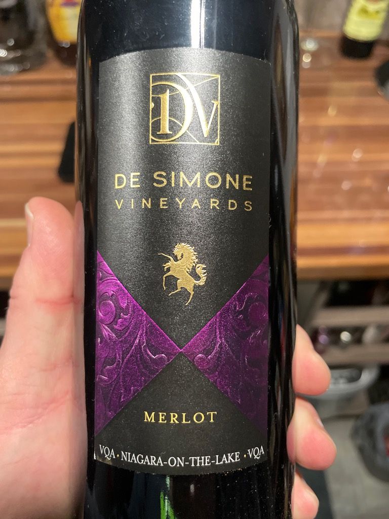 2018 De Simone Vineyards Merlot, Canada, Ontario, Niagara Peninsula ...
