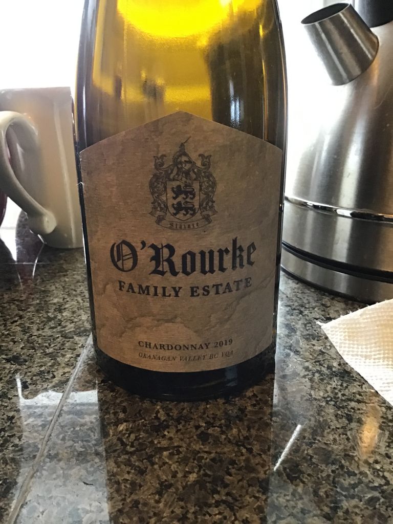 2019 O'Rourke Family Estate Chardonnay, Canada, British Columbia ...