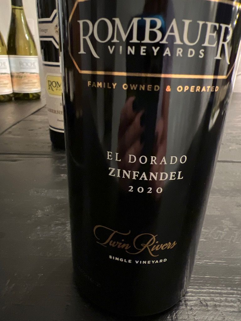 2020 Rombauer Vineyards Zinfandel Twin Rivers El Dorado, USA ...