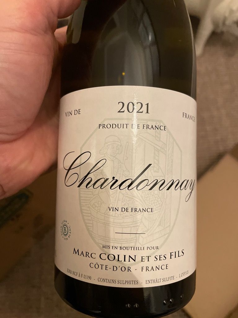2021 Marc Colin et Fils Bourgogne Blanc, France, Burgundy, Bourgogne ...