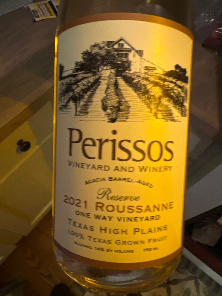 2022 Perissos Vineyard and Winery Roussanne Acacia Barrel Aged Reserve ...