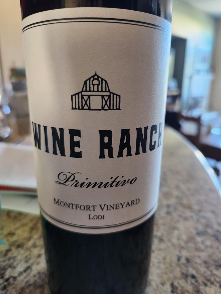 2019 Wine Ranch Cellars Primitivo Montfort Vineyard, USA, California ...