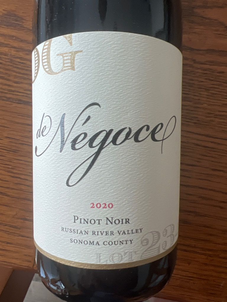 2020 de Négoce Pinot Noir OG N.234, USA, California, Sonoma County ...