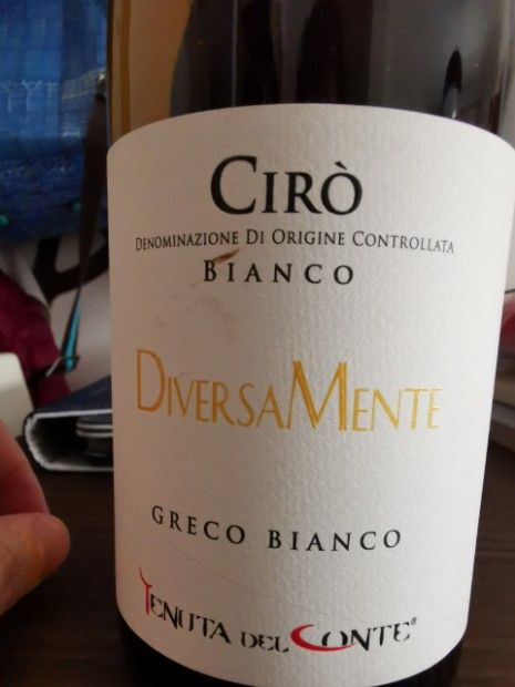 2016 Tenuta del Conte Cirò DIVERSAMENTE Bianco, Italy, Calabria, Cirò ...
